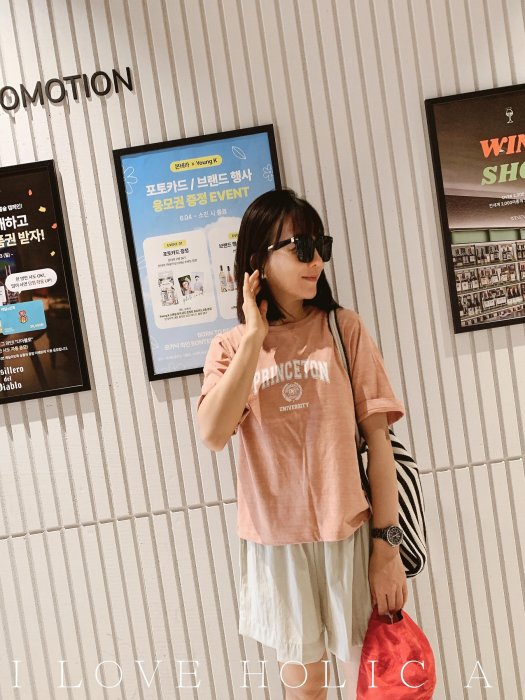 I LOVE HOLIC A !! SS .微寬鬆.普林斯頓大學.短t | Yahoo拍賣