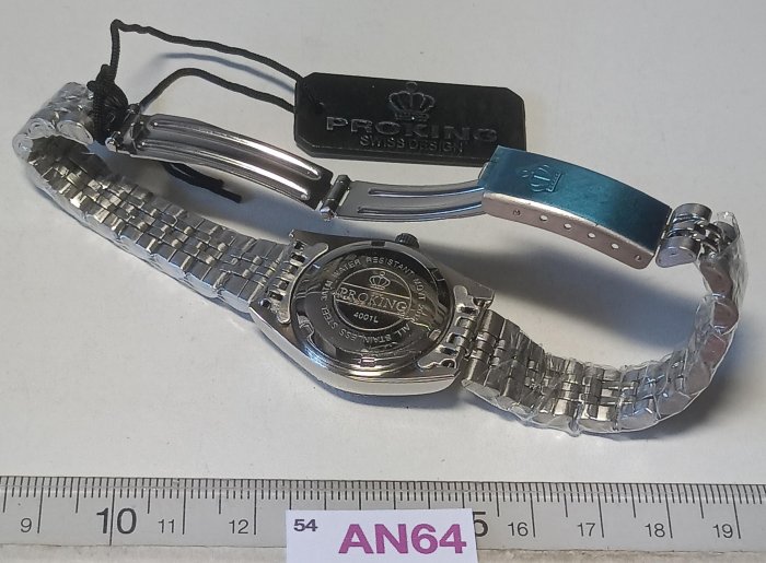 【週日21:00】54~AN64~全新收藏PROKING全不鏽鋼石英錶(行走正常)(保真)。如圖 | Yahoo拍賣