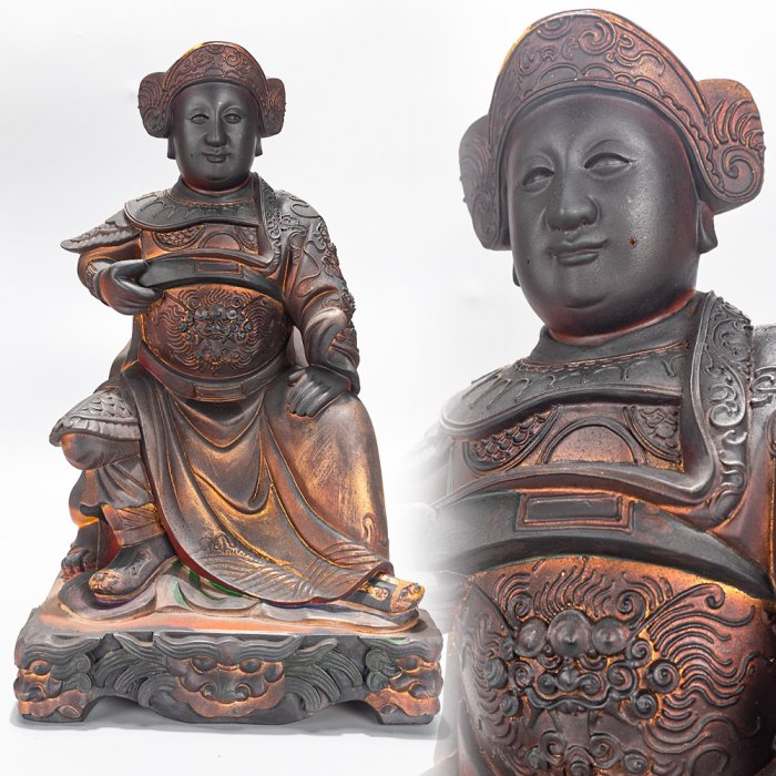YUCD老木雕(木質不詳??)謝府元帥(王爺-千歲-將軍??)老神像(香火鼎盛-油光滿面)老佛像220611-5 | Yahoo拍賣