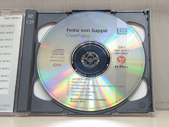 【駱克二手古典CD】FRANZ VON SUPPE OVERTURES GUSTAV KUHN 巧裝2CD 歐洲版 專輯頁黃斑 | Yahoo拍賣