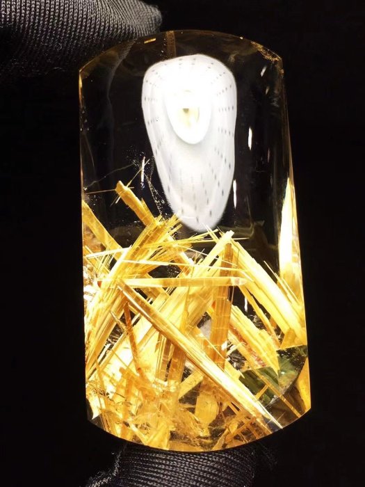 妙玉生花優品購 極品天然鈦晶平安無事牌吊墜，晶體剔透，順發發晶，招財必備品！尺吋50*26*15mm 重：36.3g | Yahoo拍賣