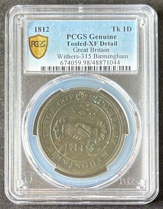 【週日21:00】57~B4~英國1812年聯合銅公司1便士銅幣 PCGS XF | Yahoo拍賣