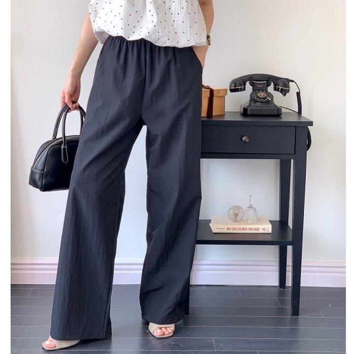 Bellee 正韓 舒適修身版型不貼膚寬管尼龍褲 S-L 【0526-98】 | Yahoo拍賣