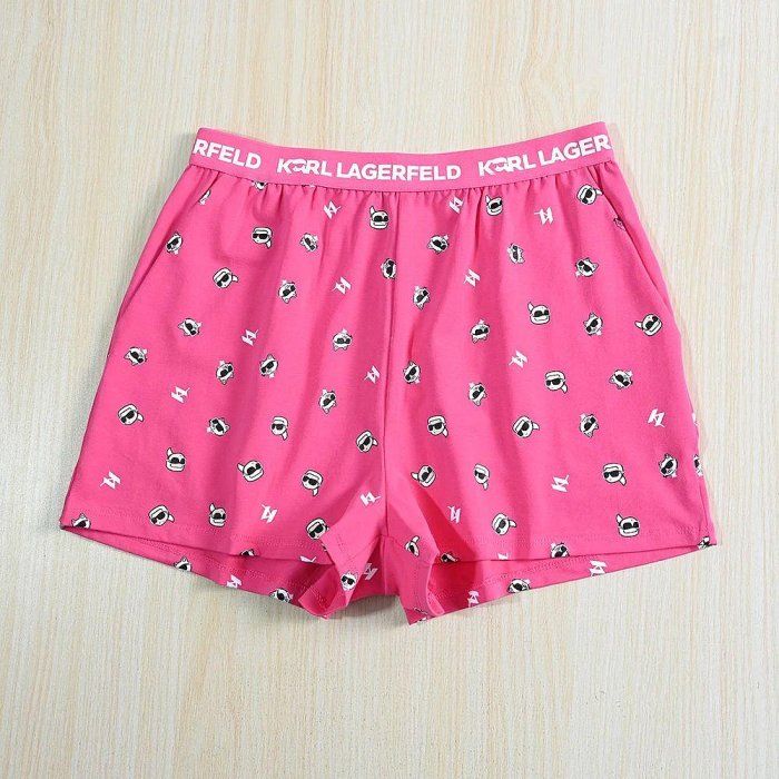 25mart【一元起標】法國 女滿版印花 短袖 T恤+短褲=1套裝 桃紅色 L | Yahoo拍賣