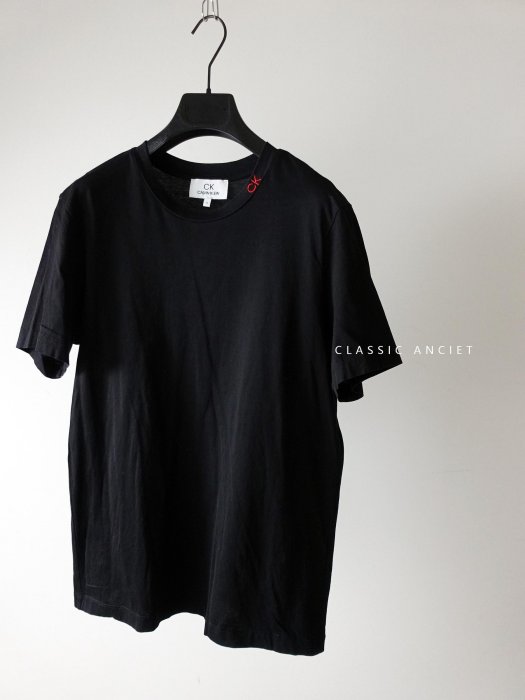 CA 凱文克萊 Calvin Klein 黑色 純棉 休閒短t M號 一元起標無底價C382 | Yahoo拍賣