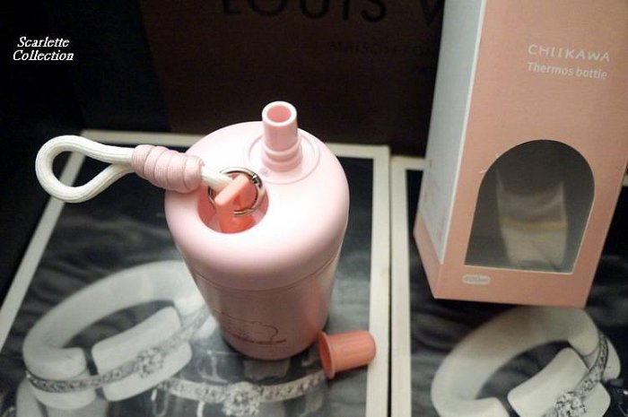 Scarlette【名品館】台灣公司貨THERMOS Bottle CHIIKAWA吉伊卡哇粉色304不鏽鋼保溫保冰底部止滑水壺一元起標 400ml | Yahoo拍賣