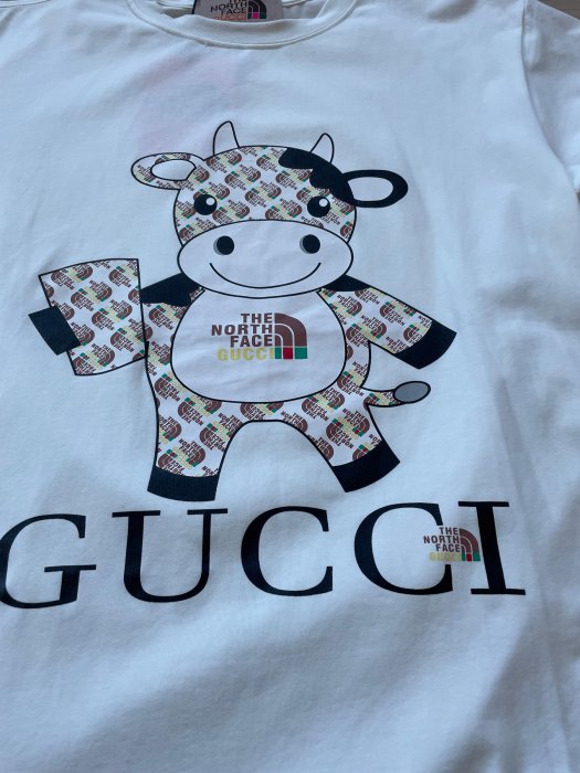 【一元起標】GUCCI X THE NORTH FACE TNF 聯名 牛 LOGO 基本款 白 一元起標 | Yahoo拍賣