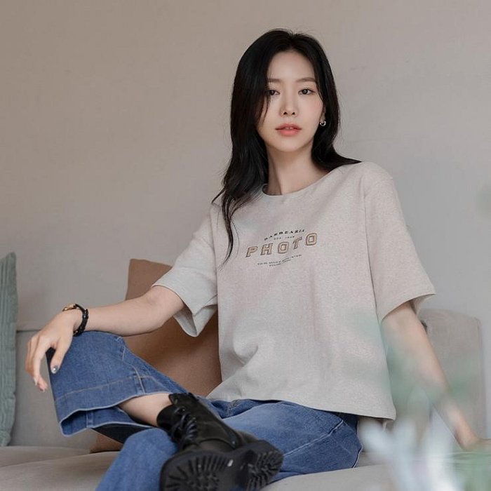 Bellee 正韓 高磅數舒適挺版短袖棉上衣 (4色) 【1016-4】 | Yahoo拍賣