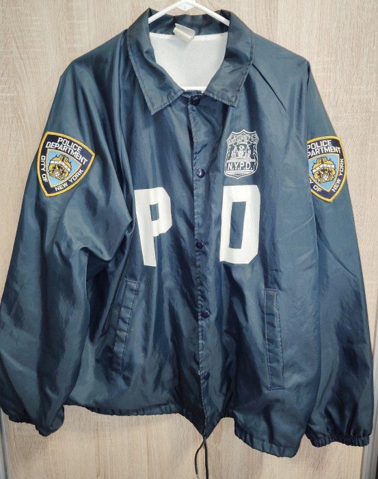 經典 美國 NYC 紐約市 警局 警用機能外套 防風夾克 反光 1999 周潤發 魔鬼英豪 馬克·華伯格 NYPD Police Raid ...