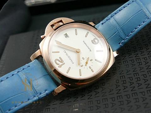 【鴻昇名錶】 PANERAI 沛納海 Luminor Due PAM01045 PAM1045 玫瑰金材質 象牙白色面盤 三日鍊 快拆錶帶 ...