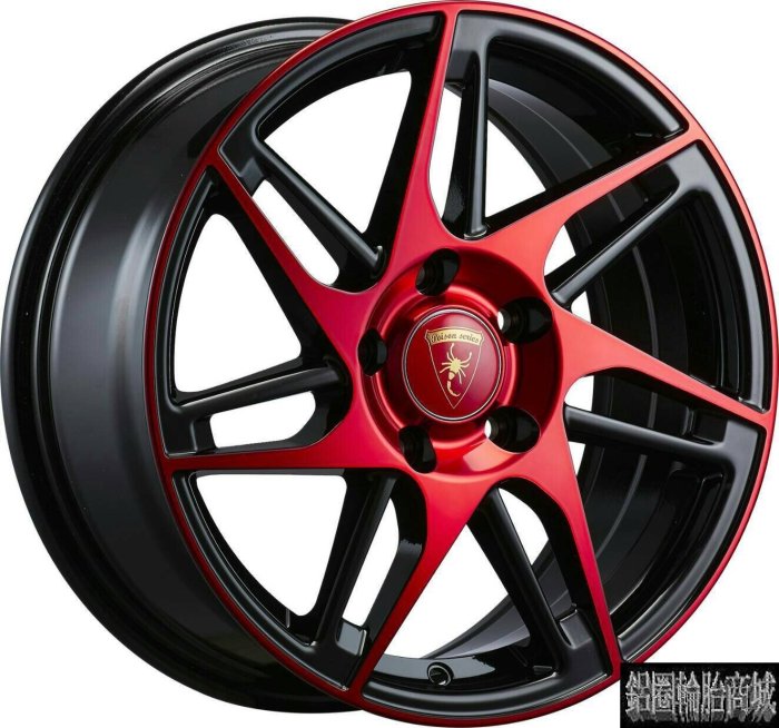 【CS-5843】全新鋁圈 YS 16吋鋁圈 黑底+陽極紅面 4/100 4/114.3 5/100 5/114.3 | Yahoo拍賣