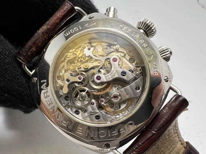 【黃忠政名錶】沛納海 Panerai pam163 cal.valjoux 234 九成新 44mm 附原廠空白保卡2003限量版證書及錶盒 ...