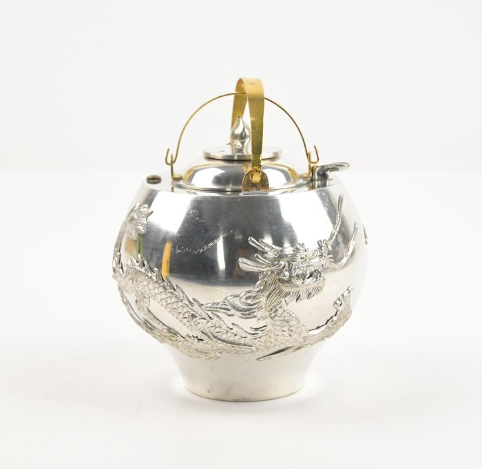 《玖隆蕭松和 挖寶網R》金屬 龍鳳呈祥 暖酒壺 燙酒壺 擺件 (11571) | Yahoo拍賣