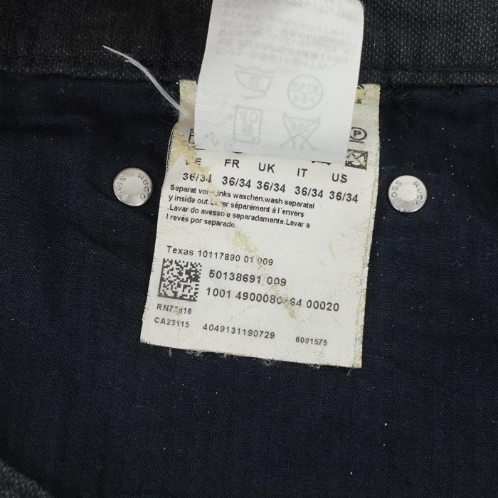 1元起標無底價【8/3 週日結標】【HUGO BOSS】德國品牌 休閒長褲 36/34 黑灰 男 | Yahoo拍賣