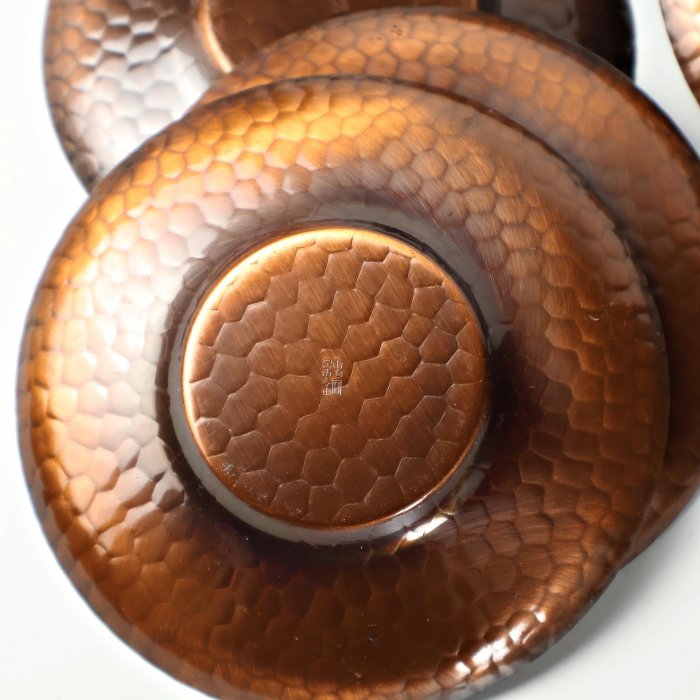 【桑園の】日本 純銅製 637g 槌目紋 超美光澤 茶托 杯托 十客 T 6249 | Yahoo拍賣