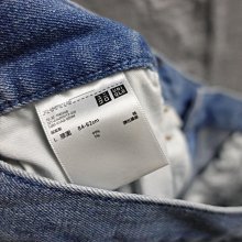 CA 日本品牌 UNIQLO 淺藍仿舊刷紋 彈性牛仔短褲 L號 一元起標無底價E541 | Yahoo拍賣