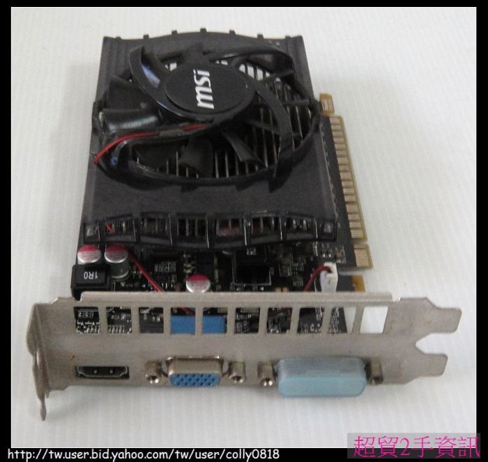 超貿2手資訊 微星 MS-V809 N620GT-MD2GD3 /PCI-E/HDMI/2G-保固1個月 | Yahoo拍賣