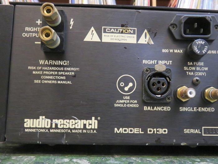 【柯南唱片】AUDIO RESEARCH D130 高階平衡後級擴大機 | Yahoo拍賣