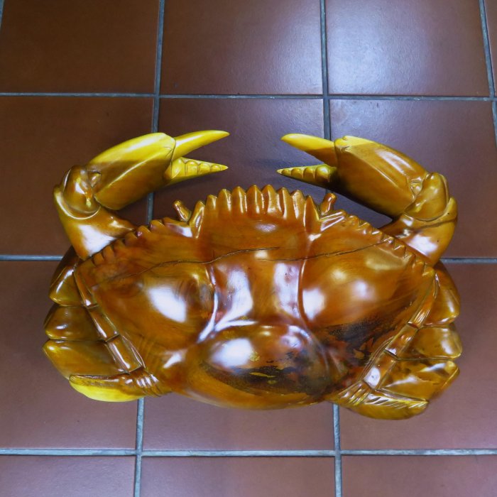 【桑園の】木雕螃蟹60cm 8kg 柚木螃蟹 實木雕 K 4033 | Yahoo拍賣