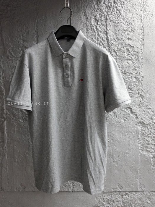 CA 美國品牌 TOMMY HILFIGER 淺灰 純棉 短袖polo 一元起標無底價E222 | Yahoo拍賣