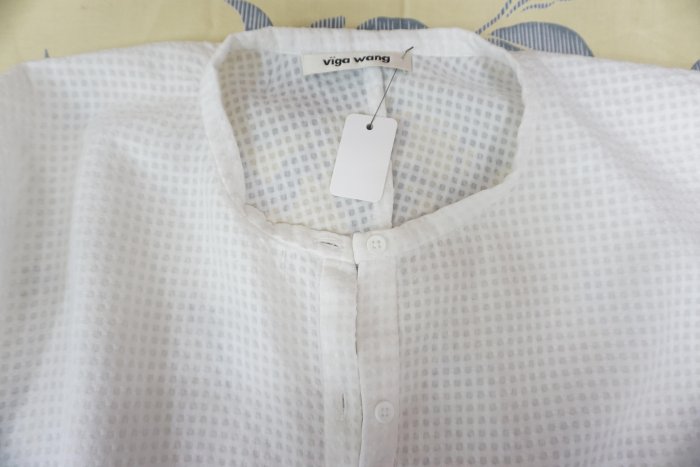 拾壹♥時尚心語♥【VIGA WANG】38肩白100纖維微透膚短袖上衣~燕鳴-0530-H37 | Yahoo拍賣
