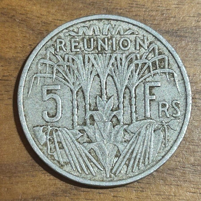 【H2Shop】非洲 留尼旺島 (法國海外屬地) Reunion 5法郎 5fr francs 1955年 印度洋群島 鋁幣 硬幣 錢幣 | Yahoo拍賣