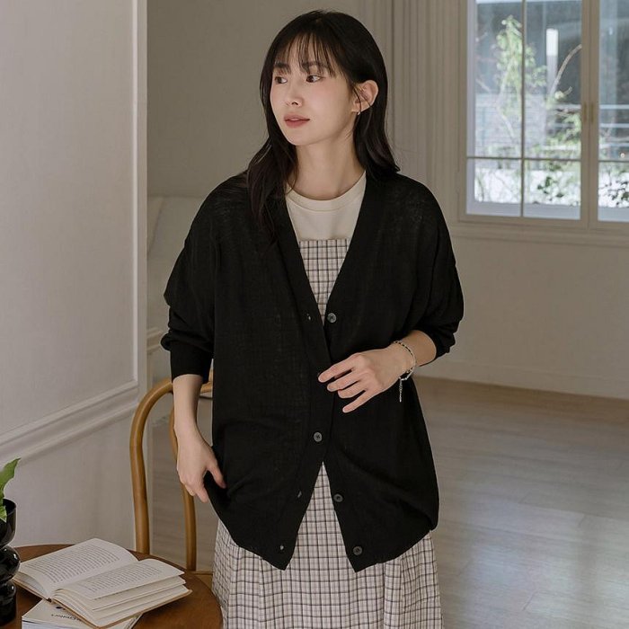 Bellee 正韓 充滿鮮豔色彩 夏天女孩V領開襟薄針織外套 (7色) 【0411-71】 | Yahoo拍賣