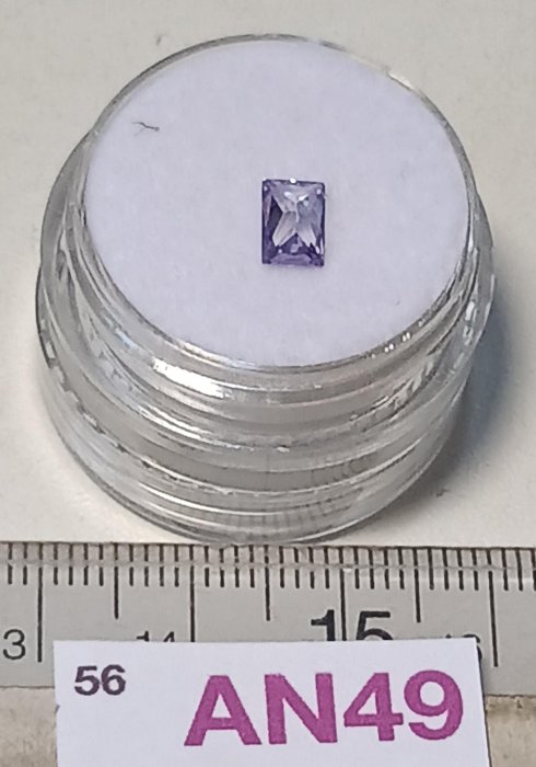 【週日21:00】56~AN49~1.05克拉長方型紫晶鑽裸石。如圖 | Yahoo拍賣