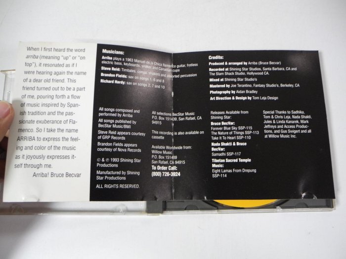 MWM 【二手CD】Arriba│Bruce Becvar 讀取面有輕微霉斑及刮痕 無ifpi_一元起標無底價 | Yahoo拍賣