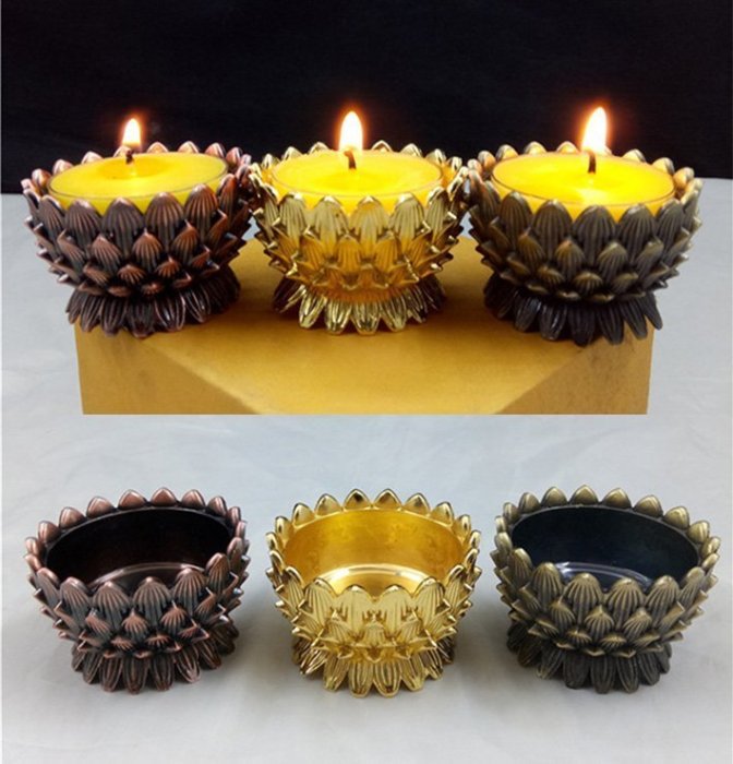 =現貨=蓮花酥油燈座3色可選供燈銅合金燈座燈杯可放酥油燭佛教用品 | Yahoo拍賣