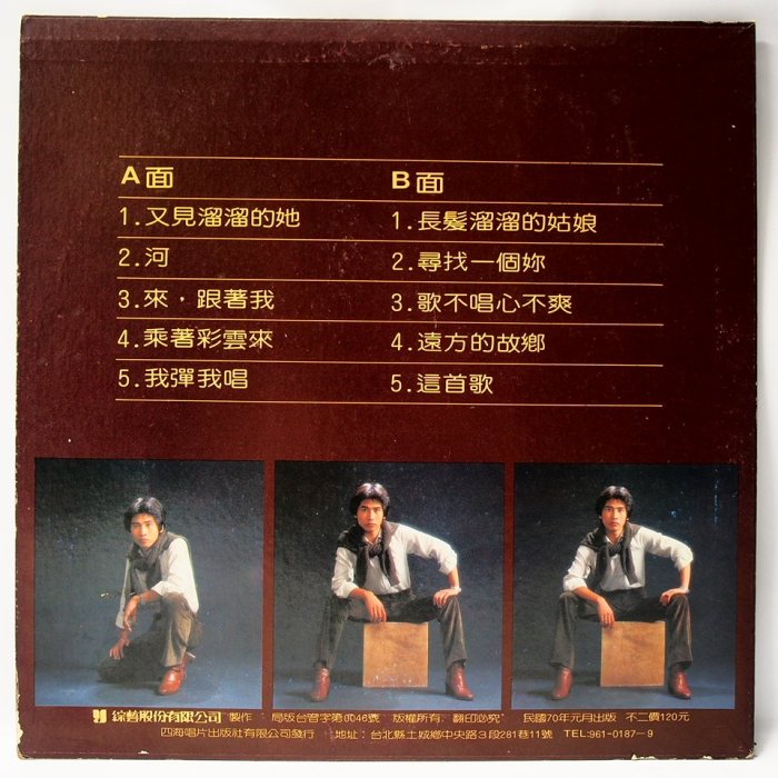 國台語黑膠 齊秦【又見溜溜的她 長髮溜溜的姑娘】黑膠唱片 綜藝唱片 1981 | Yahoo拍賣