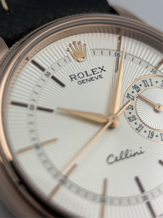 樂時計 二手美品 ROLEX 勞力士 Cellini 徹里尼 50515 永恆玫瑰金材質 銀白色面盤 自動上鏈 日期顯示 自動上鍊機芯 盒單配件齊全 39mm | Yahoo拍賣