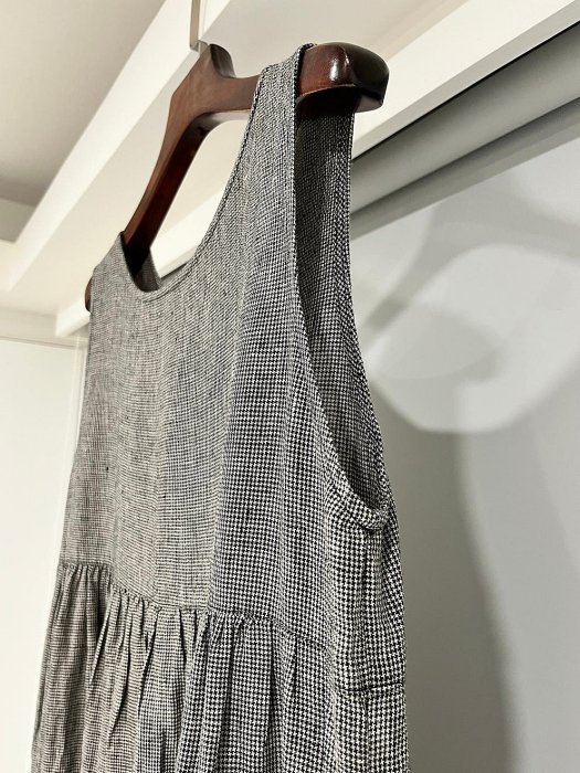 日本 nop de nod 細格麻料洋裝 M/ | Yahoo拍賣