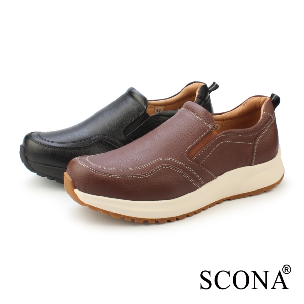 SCONA 蘇格南 真皮 舒適樂福休閒鞋 咖色 1301-2 | 休閒鞋 | Yahoo購物中心