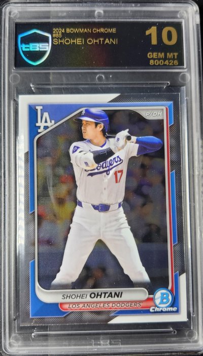 金屬大谷翔平(2024BOWMAN CHROME)tBS黑金10級鑑定卡品號7012 | Yahoo拍賣