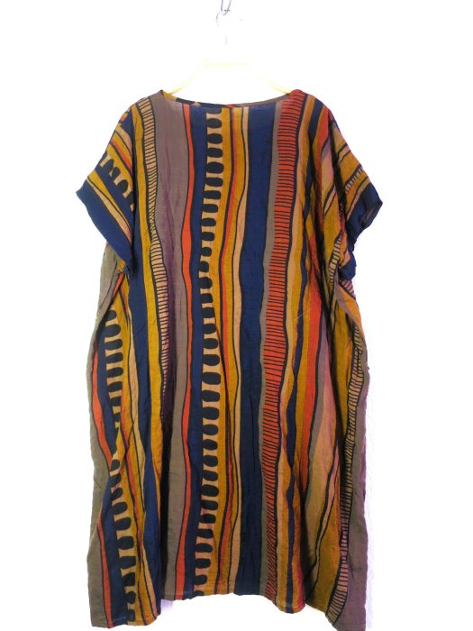 四季熱賣.98起競標︵＊Y+Q 無袖印花棉麻連身裙2767 | Yahoo拍賣