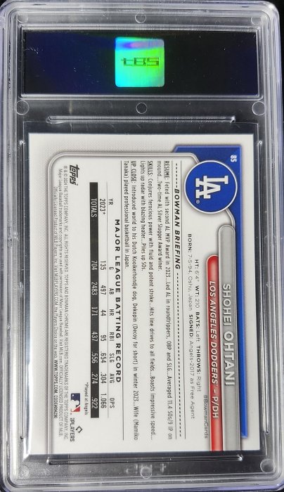 龍紋閃亮金屬特殊大谷翔平(2024BOWMAN CHROME)tBS黑金10級鑑定卡品號7033 | Yahoo拍賣