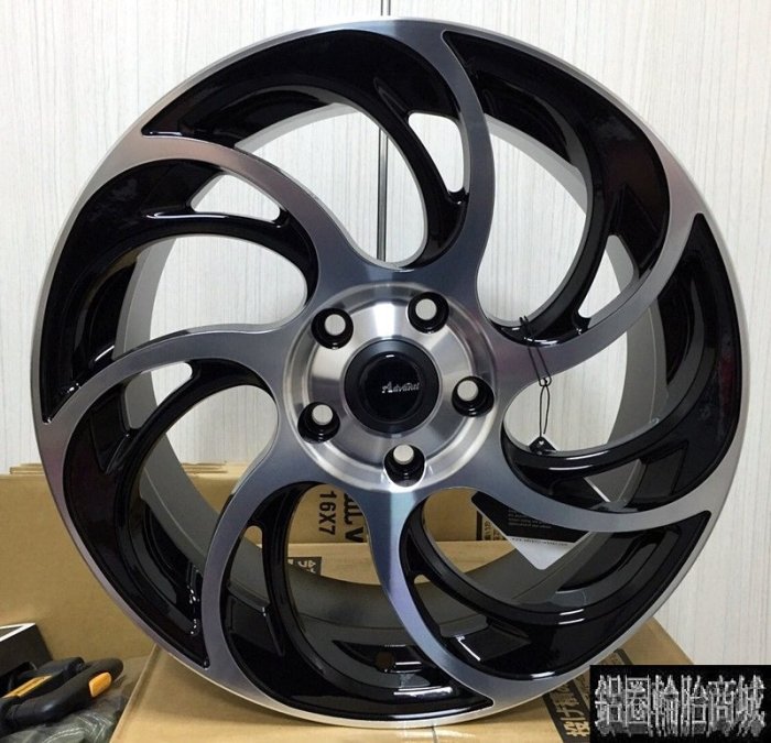 全新鋁圈 Advanti 雅泛迪 ADV-45 ADV45 17吋 5孔114.3~5孔108~5孔100 黑底車亮面 | Yahoo拍賣