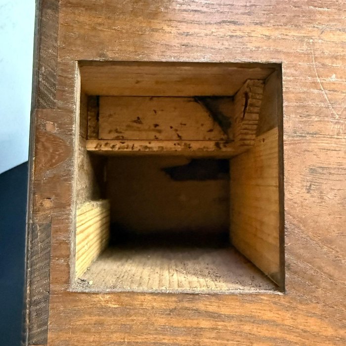 【藏舊尋寶屋】老日本 大正年 鐵金具 多格 木製帳場箪笥/文具箱/收納箱 無鑰匙 ※0611910-2N※ | Yahoo拍賣