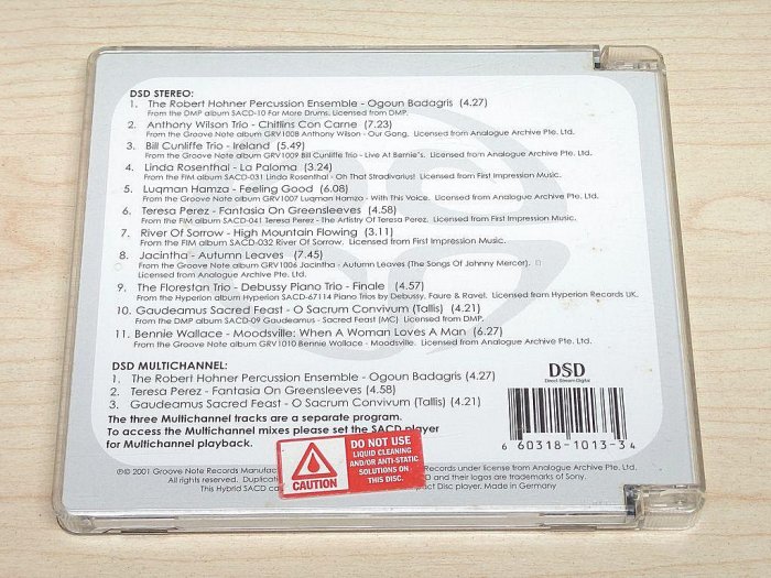 【駱克二手西洋CD】SACD TWO-CHANNEL&MULTICHANNEL DEMONSTRATION DISC SACD 德版 專輯頁黃斑&霉點 封底黃斑 | Yahoo拍賣