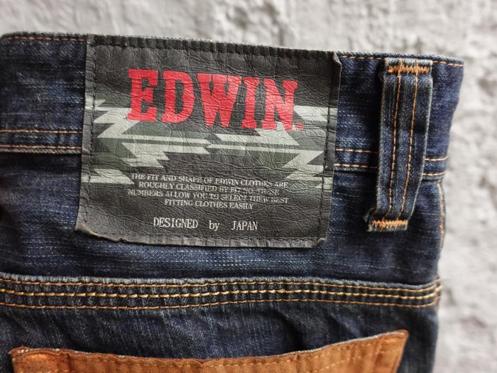 CA 愛德恩 EDWIN 藍系仿舊刷紋 直筒 牛仔褲 32腰 一元起標無底價E265 | Yahoo拍賣