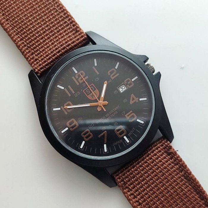 【timekeeper】 全新軍事風Soki霧黑大錶徑日期顯示石英錶(黑面) | Yahoo拍賣