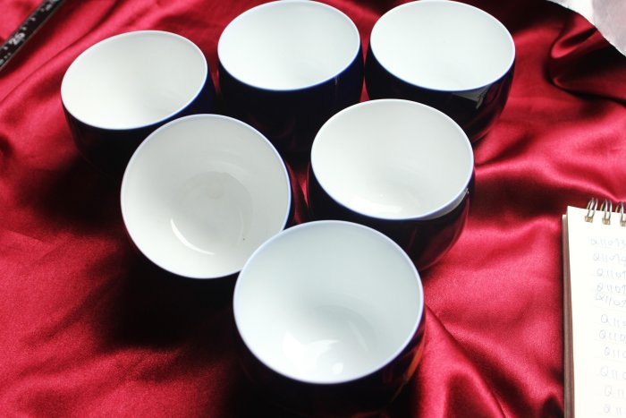 【桑園の】日本高級 香蘭社 琉璃藍 經典蘭花 金蘭 瓷器 湯吞 6客 Q 11085 | Yahoo拍賣