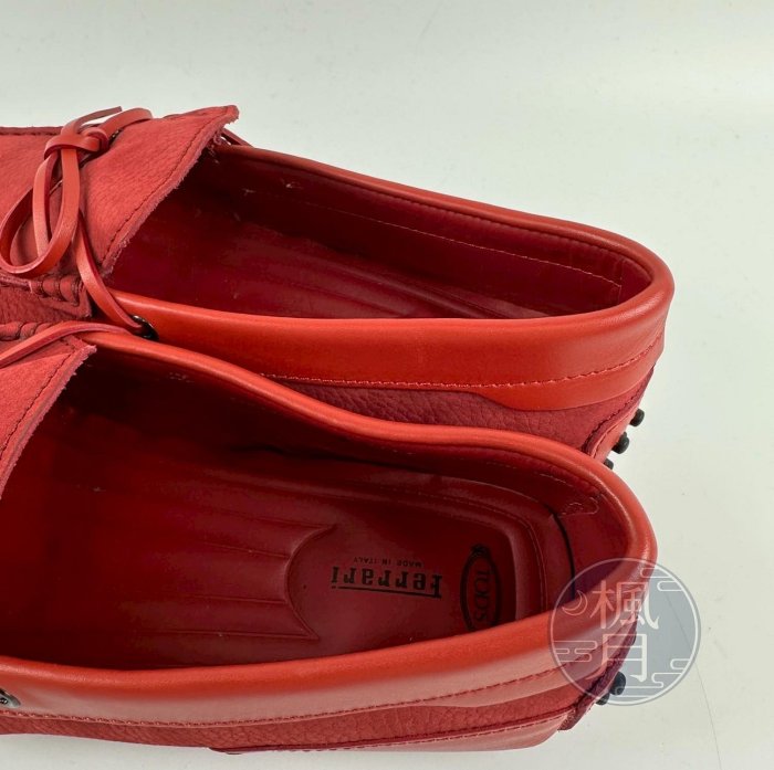 【一元起標 06/20】TODS 全紅色 FERRARI聯名 豆豆鞋 #8 | Yahoo拍賣