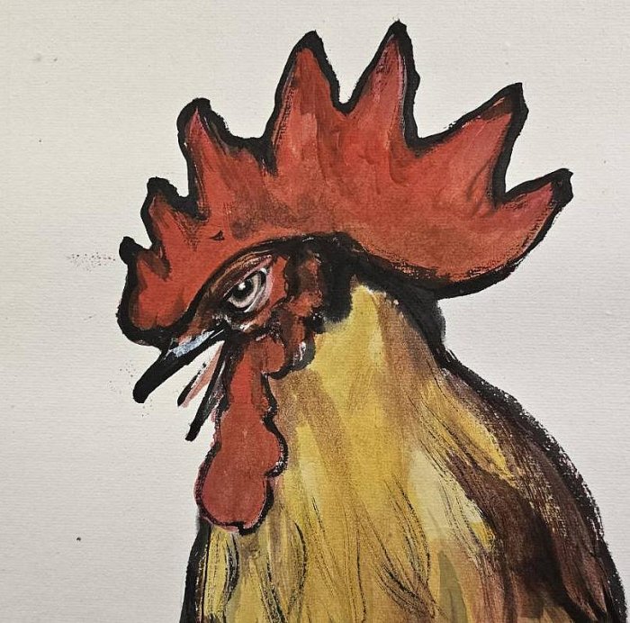 一元復始特拍週日晚上9點結標--已裱--花鳥--畫心尺寸約：48 x 68 cm | Yahoo拍賣