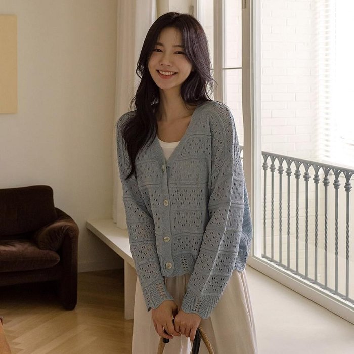 快閃優惠價599元Bellee 正韓 非常迷人波浪下擺V領長袖針織外套 (6色) 【0411-96】 | Yahoo拍賣