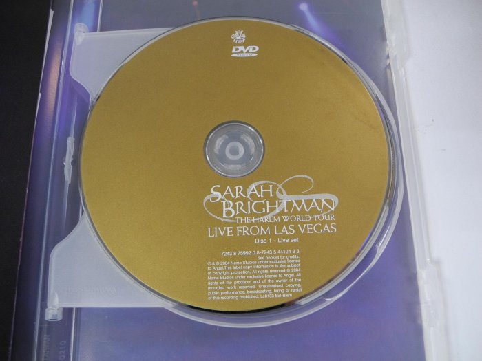 MWM 【二手DVD*2+CD】Sarah Brightman│The Harem World Tour Live From Las Vegas 有外紙殼 | Yahoo拍賣