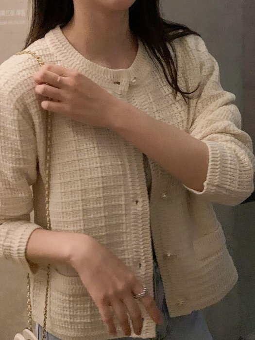 Hello V 正韓製 氣質花呢針織質感外套*象牙色海軍藍*【S0331-115】 | Yahoo拍賣