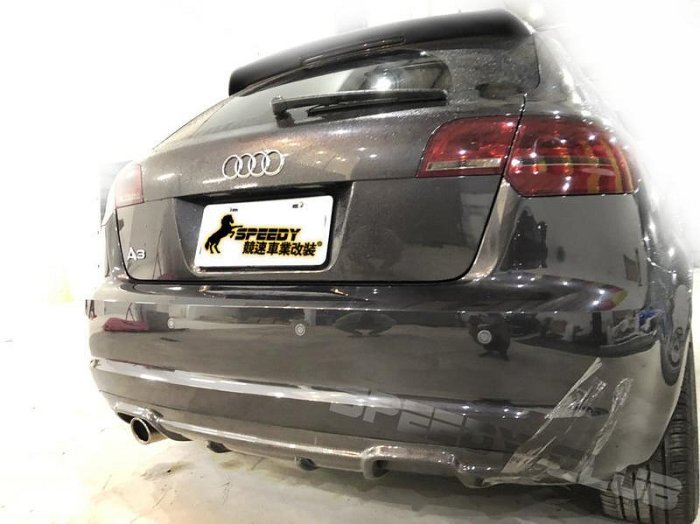 AUDI 09~12 A3 8pa 碳纖維 carbon 雙出後下 實車 | Yahoo拍賣