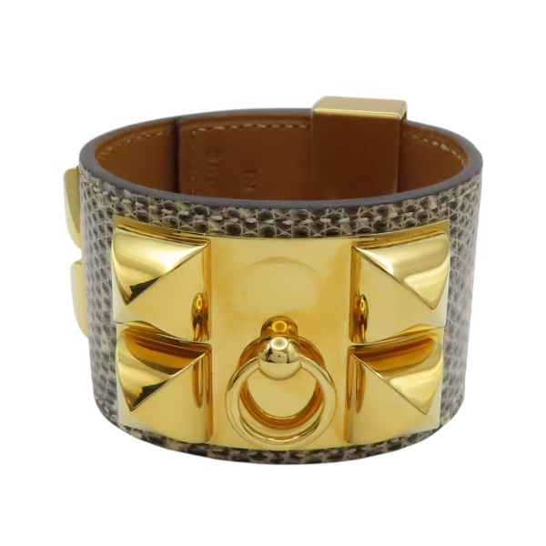 【二手名牌BRAND OFF】HERMES 愛馬仕 黑色 蜥蜴皮 CDC Collier De Chien 手環 #XS | 手鍊/手環 | Yahoo購物中心